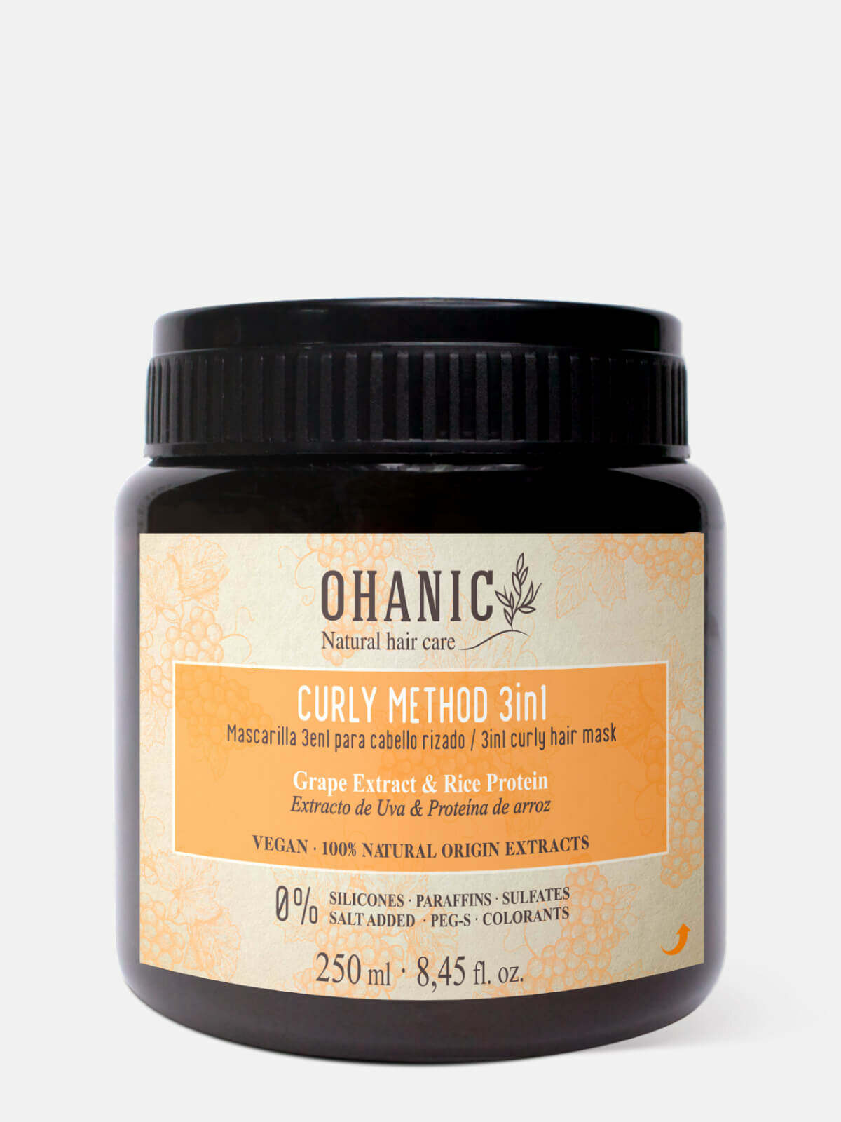 Маска для кудрявых волос «Увлажнение и питание» Ohanic Natural Hair Care Curly Method 3 In 1 Curly Hair Mask, 250 мл