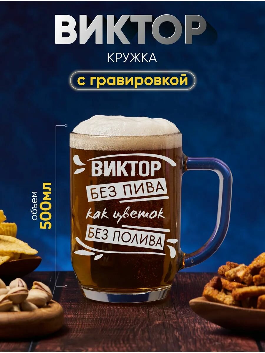 Именная кружка в подарок на 23 февраля Виктор