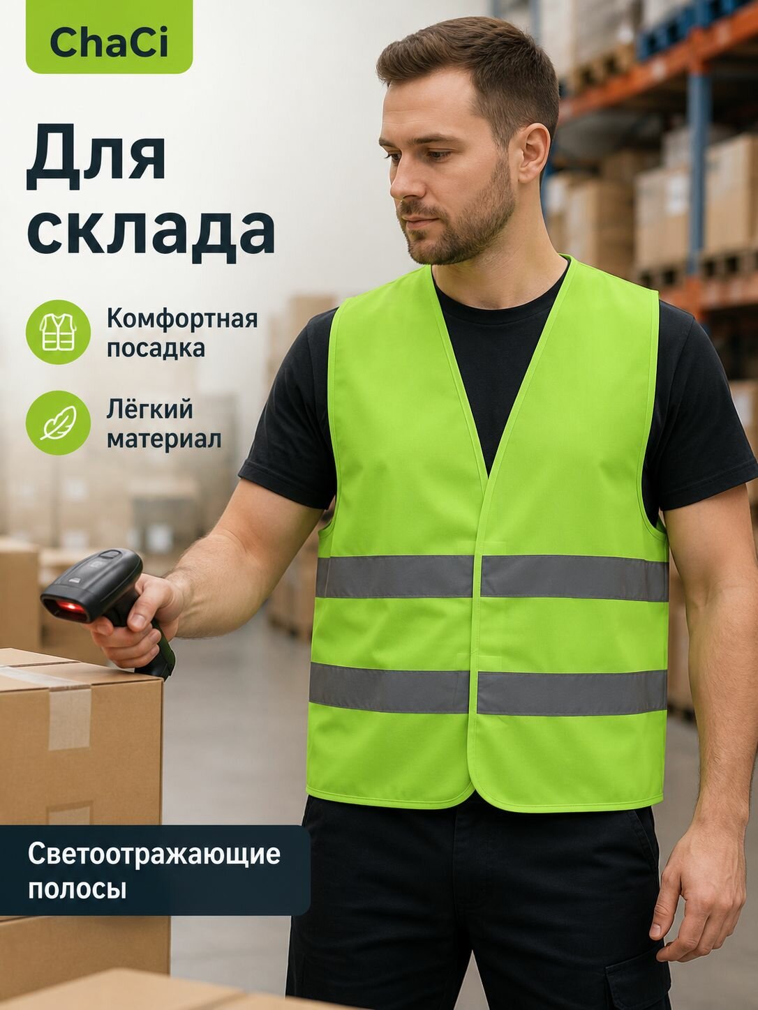 Светоотражающий жилет, размер: Универсальный