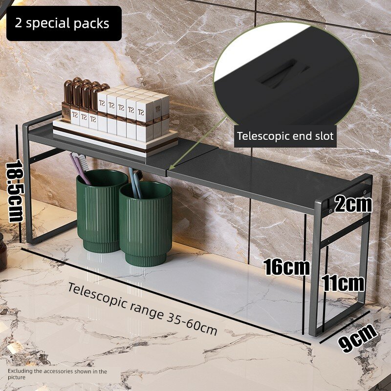 Настенный органайзер для косметики, черный, набор 2 шт, специальная цена
