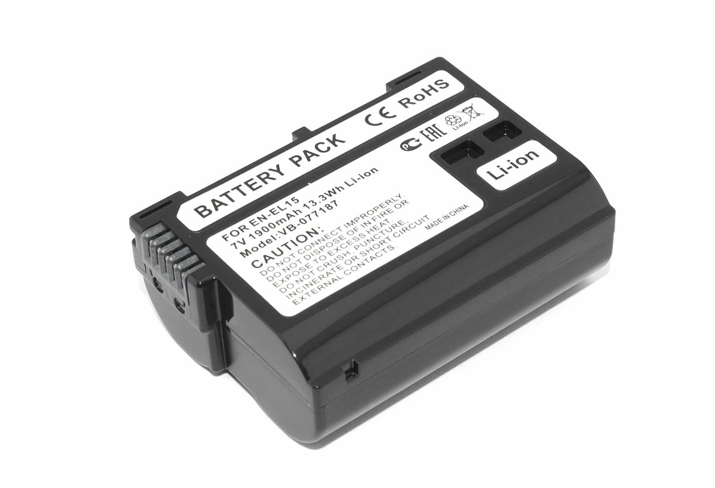 Аккумуляторная батарея для фотоаппарата Nikon 1 V1, D600, D610 (EN-EL15) 7V 1900mAh Li-ion