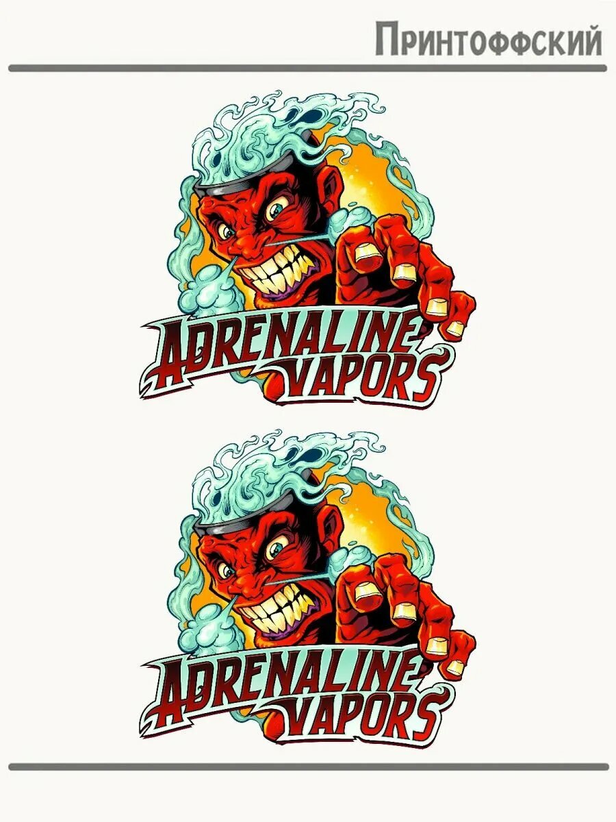 Термонаклейка adrenaline vapors пары адреналина