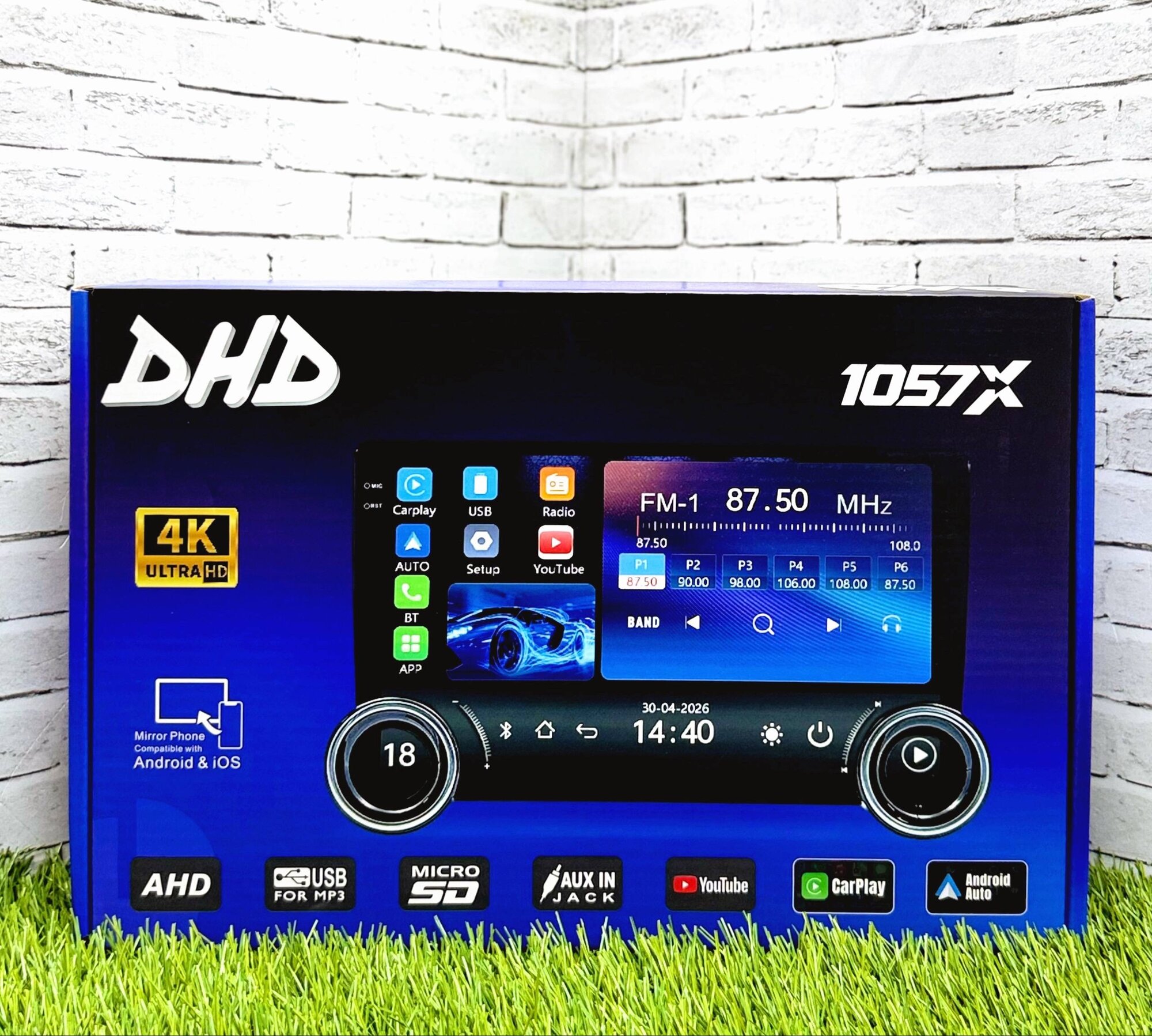 Автомагнитола с крутилками "DND", Android Auto, CarPlay, Bluetooth, 9 дюймов, посадочное место