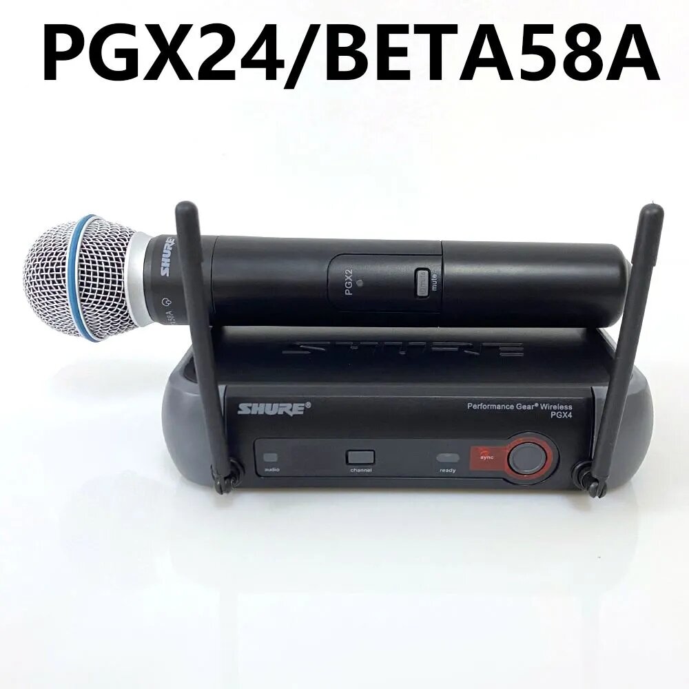 Shure Микрофон для живого вокала PGX24, черно-серый