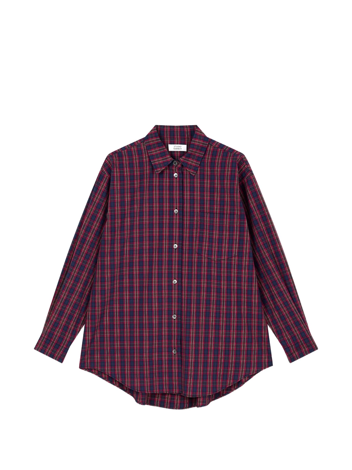 Рубашка Checkered cotton shirt