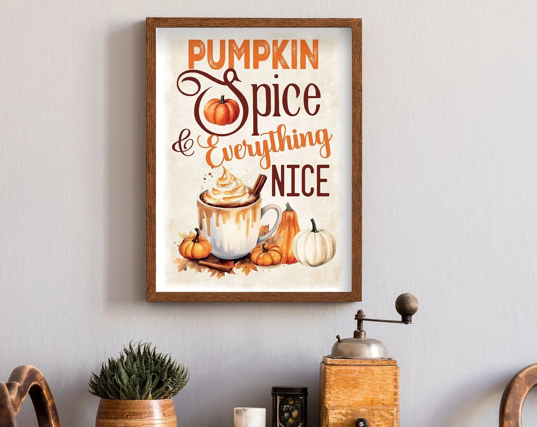 Постер "Pumpkin Spice & Everything Nice" 20x30см, без рамки