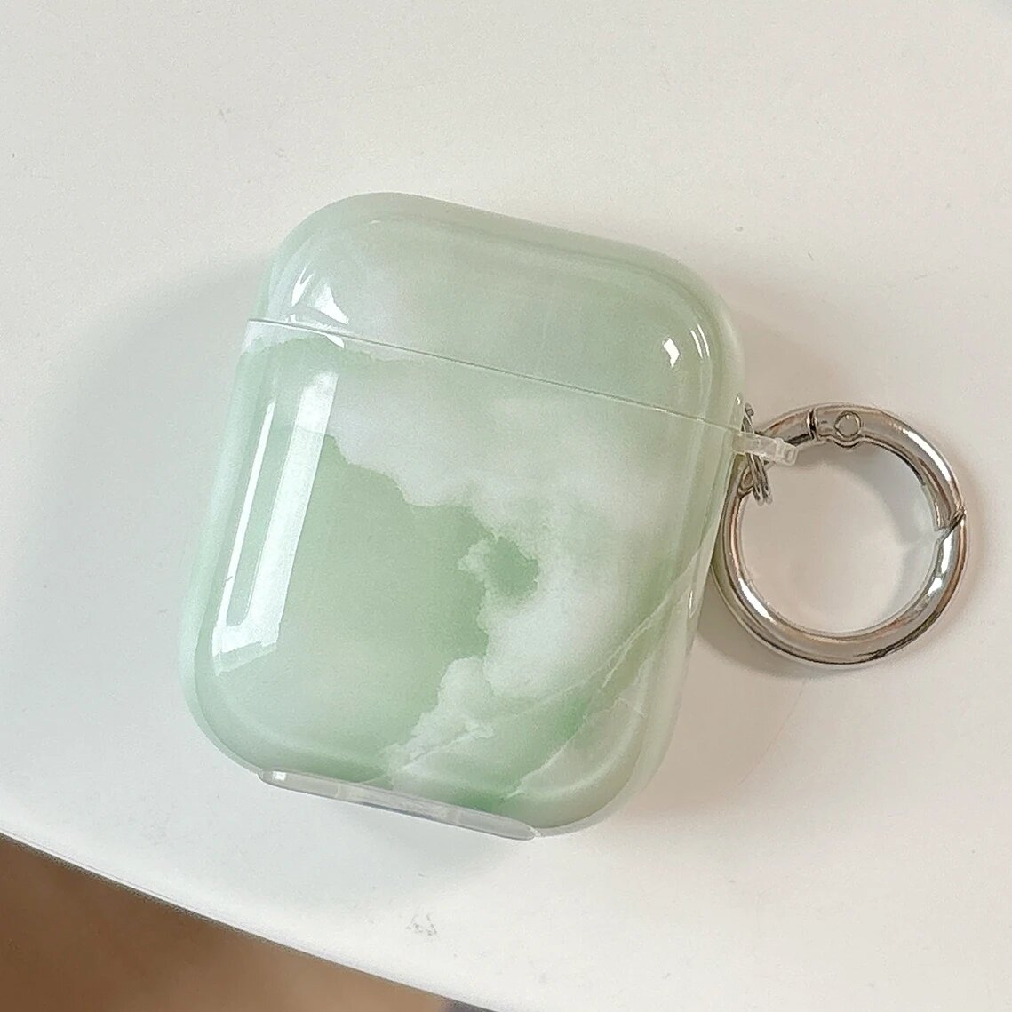 Силиконовый чехол для AirPods с мраморным узором