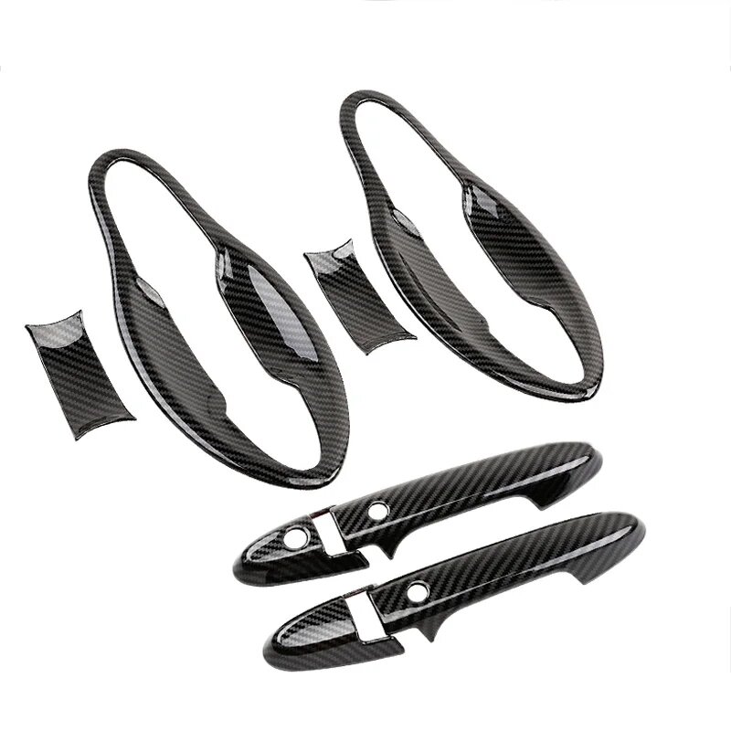 Для Honda HR-V HRV VEZEL 2014-2021 углеродное волокно хромированная дверная handle bowl 2 button