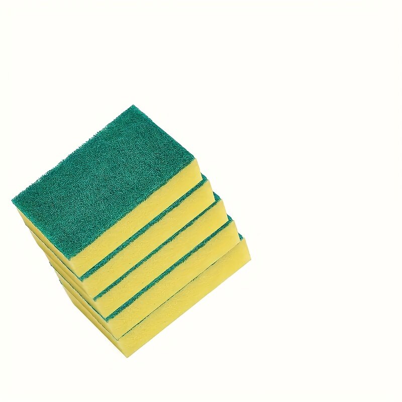 Скребковые губки для посуды из ПВА, прямоугольные, 5 шт, 9 × 6 × 3 см