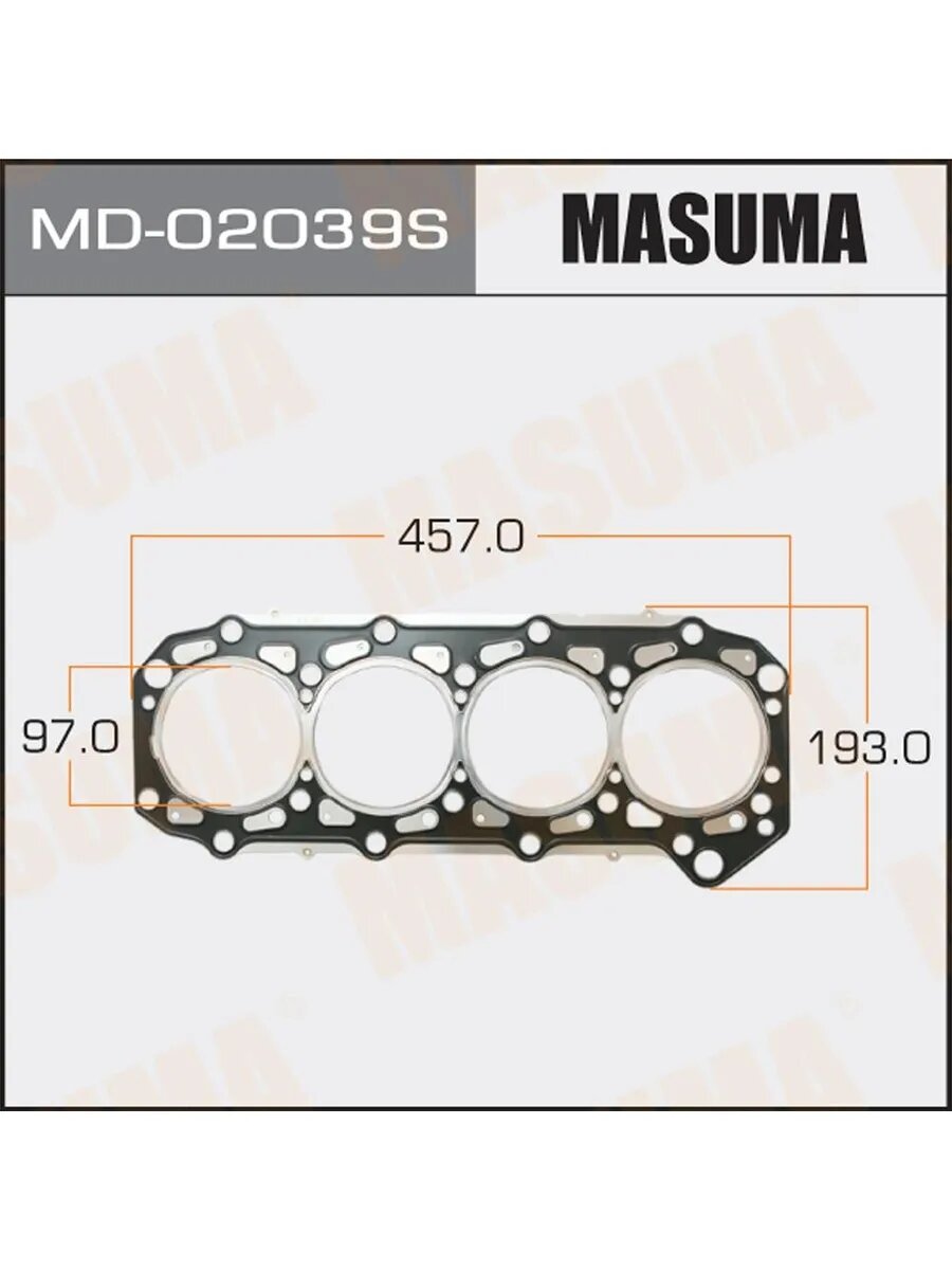 Прокладка ГБЦ для а/м Nissan Patrol 00-10 ZD30DD, арт. MD02039S