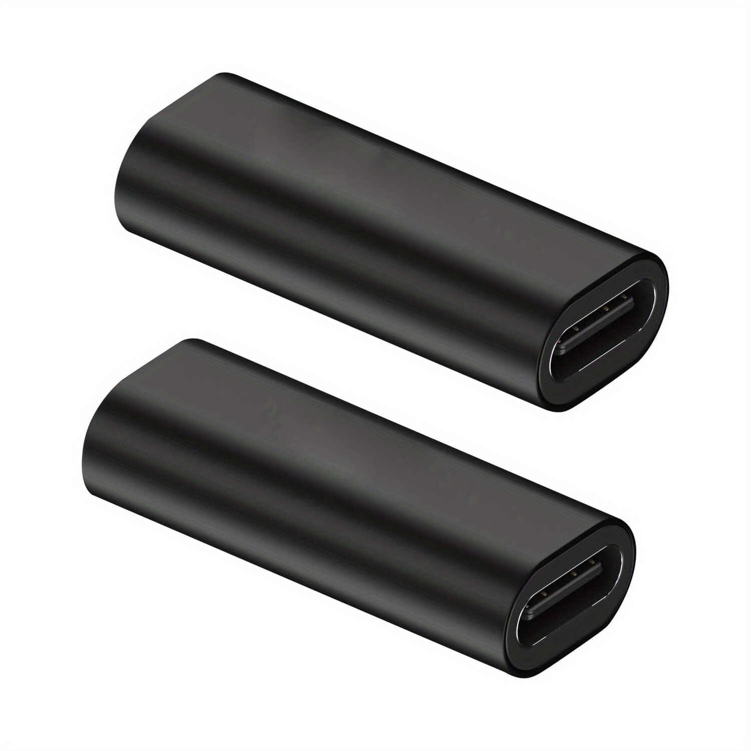 Переходник USB-C гнездо-гнездо (female-female), удлинитель-соединитель, 2 шт, черный, передача данных и быстрая зарядка, поддержка 8K@60Hz