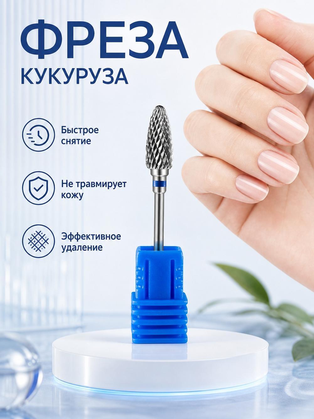 Фреза твердосплавная для снятия покрытия и педикюра.