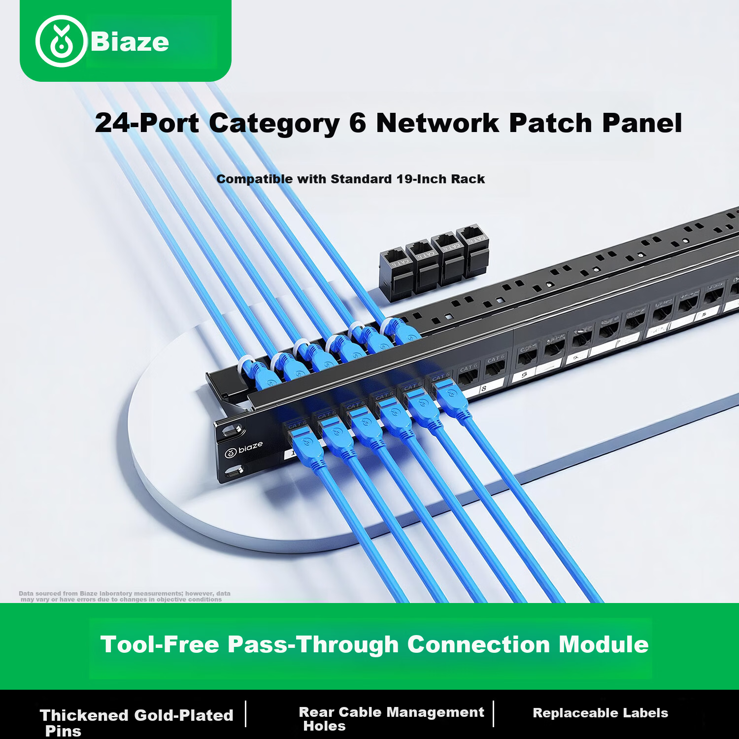 BIAZE CAT6 24-портовый незащищенный кейстон панель TT86 Версия：Выбор бренда подлинный и беззаботныйМодель：Панель