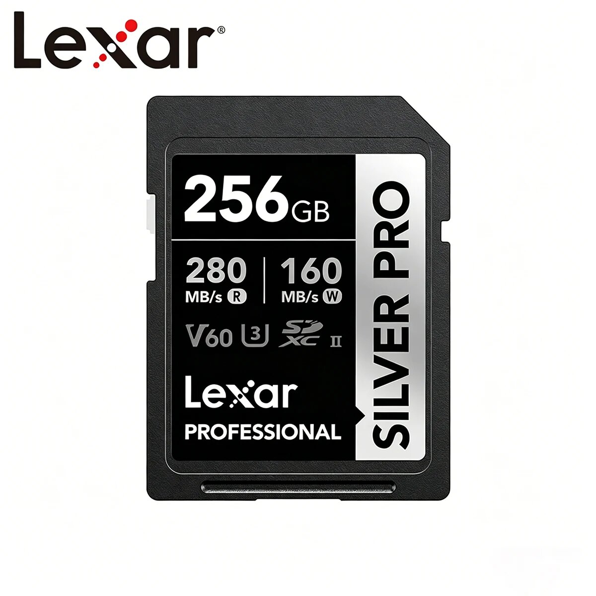 Lexar 128GB SD карта памяти Silver Pro для камер 256 ГБ