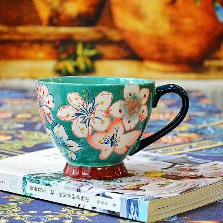 Прочная керамическая чашка бренда A для завтрака и повседневного использования