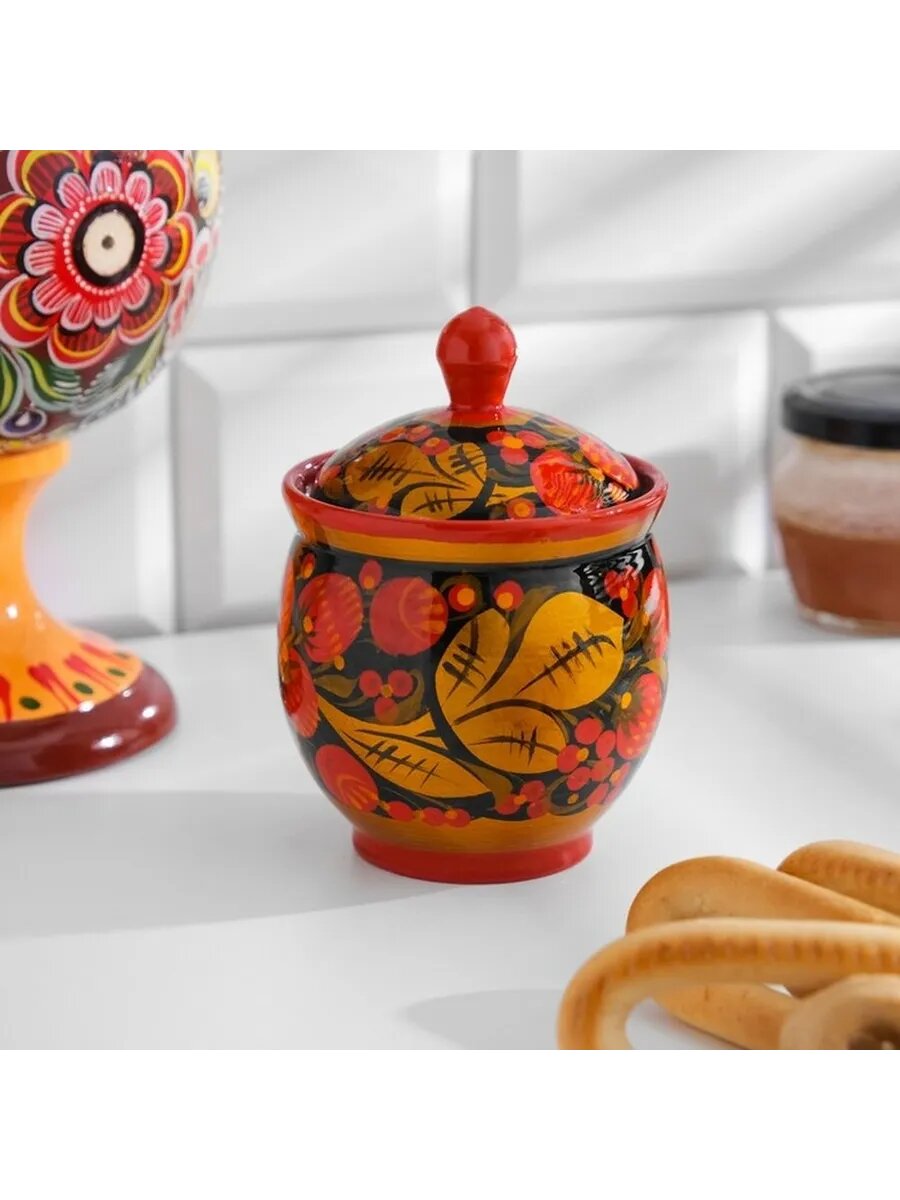 Элегантная хохломская чайница