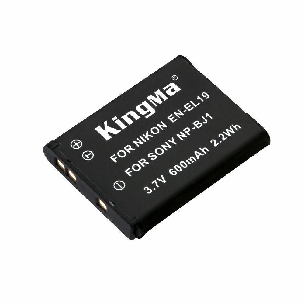 Аккумулятор KingMa EN-EL19 (600 mAh) для Nikon Coolpix A100, S6500, S5200, S4300 + защитный кейс