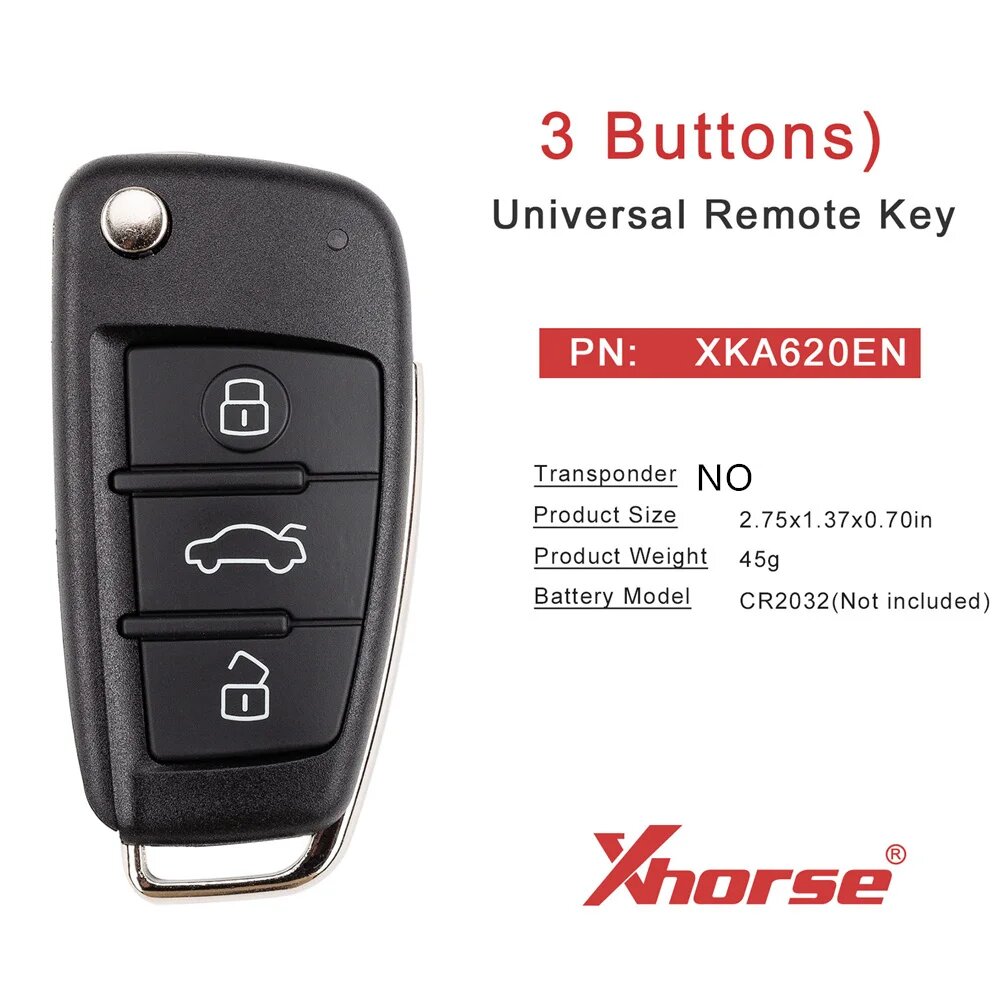 Универсальный 3-х кнопочный ключ Xhorse XKA620EN