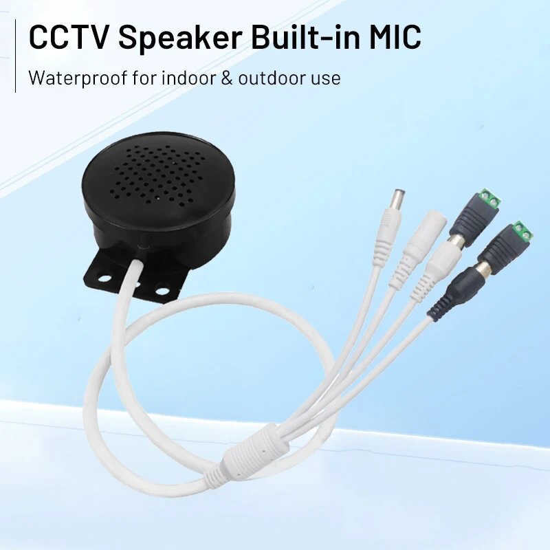 Двусторонний аудиомикрофон и динамик, мощная внешняя активная громкая связь, звуковой сигнал для IP-камеры видеонаблюдения