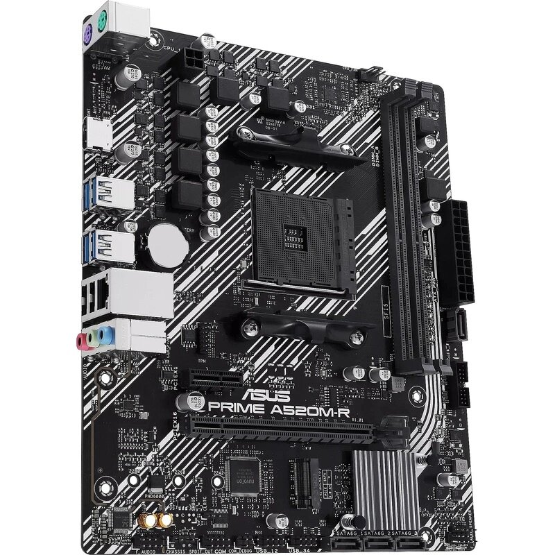 Материнская плата ASUS PRIME A520M-R, AM4, A520, 2xDDR4, mATX