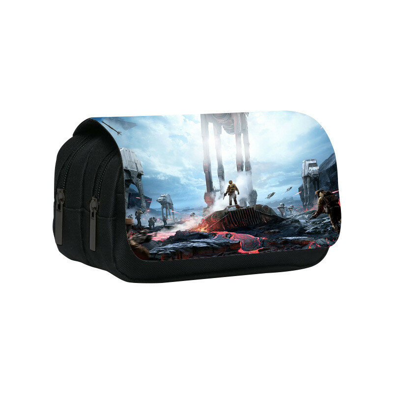 Пенал двойной отделение стиль2 просторный дизайн для школы и художественных проектов