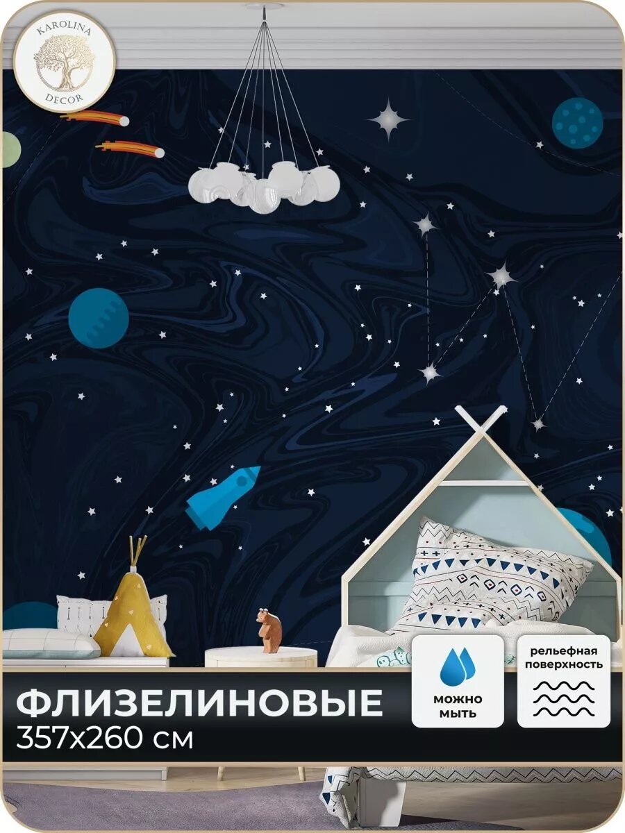 Фотообои Космос для зала в спальню в детскую 350х260