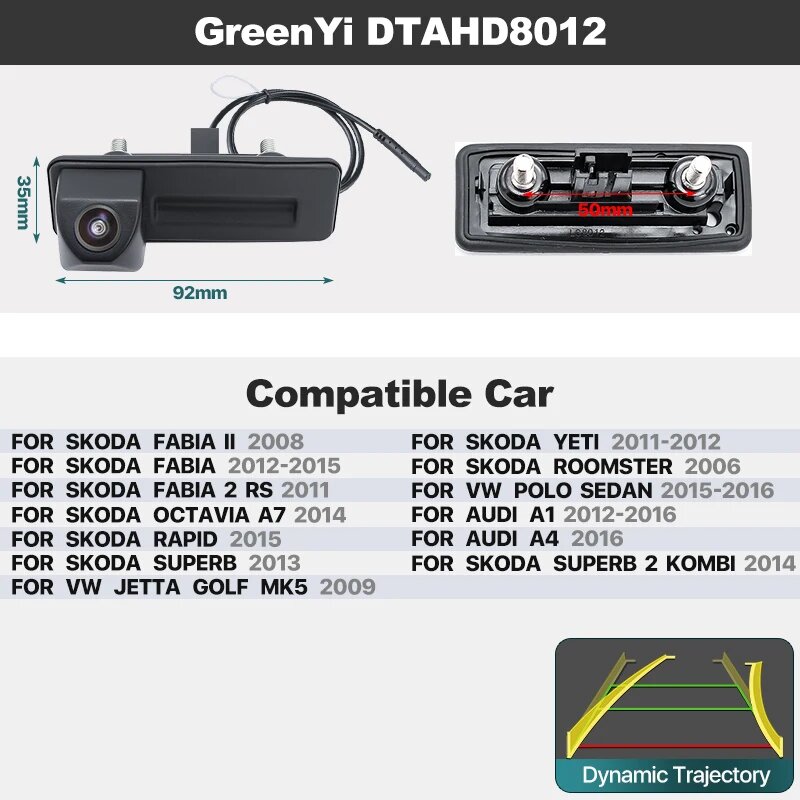 GreenYi AHD камера заднего вида LS8012, AHD720P