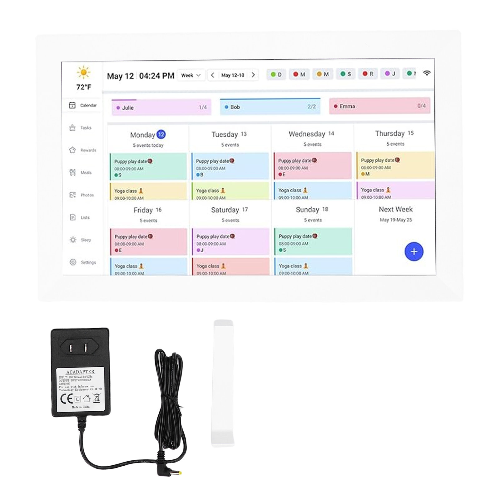 Smart Digital Calendar 1080p 15,6 дюйма с сенсорным экраном WiFi Интерактивный дисплей Digital Picture Planner с приложением для семейства US Plug