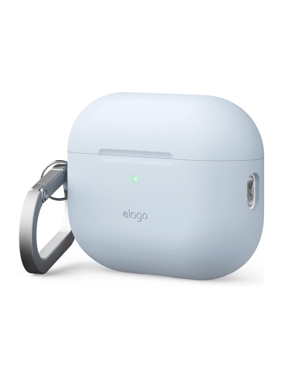 Чехол Elago для Airpods Pro 3, Silicone Hang Case тонкий силиконовый с карабином, с покрытием Soft touch, голубой
