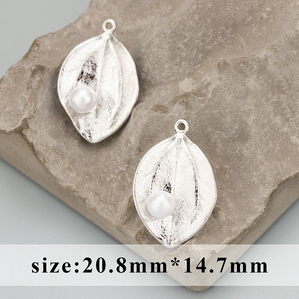 GUFEATHER MD66 подвески из золота с родиевым покрытием 6 шт. Серебряный, MD6603BS