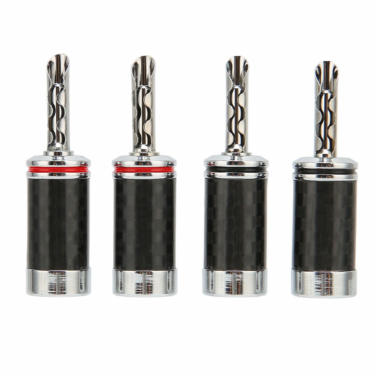 4шт Банановый штекер с самозатягивающимися зубьями для усилителей