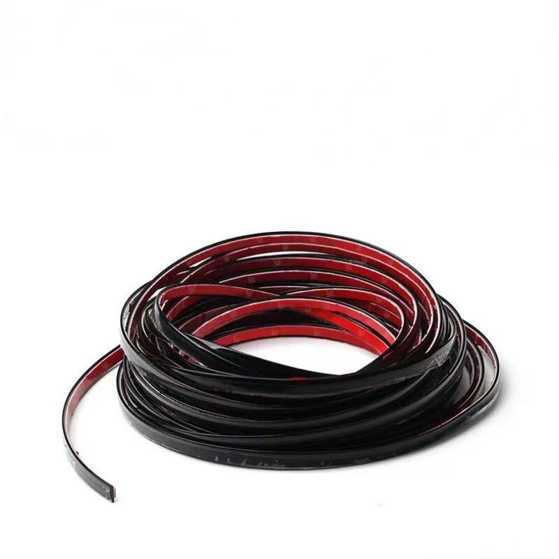 Внешняя хромированная полоса кузова автомобиля, черный 3 м, бампер, защита двери автомобиля, молдинг, накладка, наклейка 6 мм, 10 мм, 12 мм, 15 мм, 20 мм, 25/30 мм, 8mmx3M