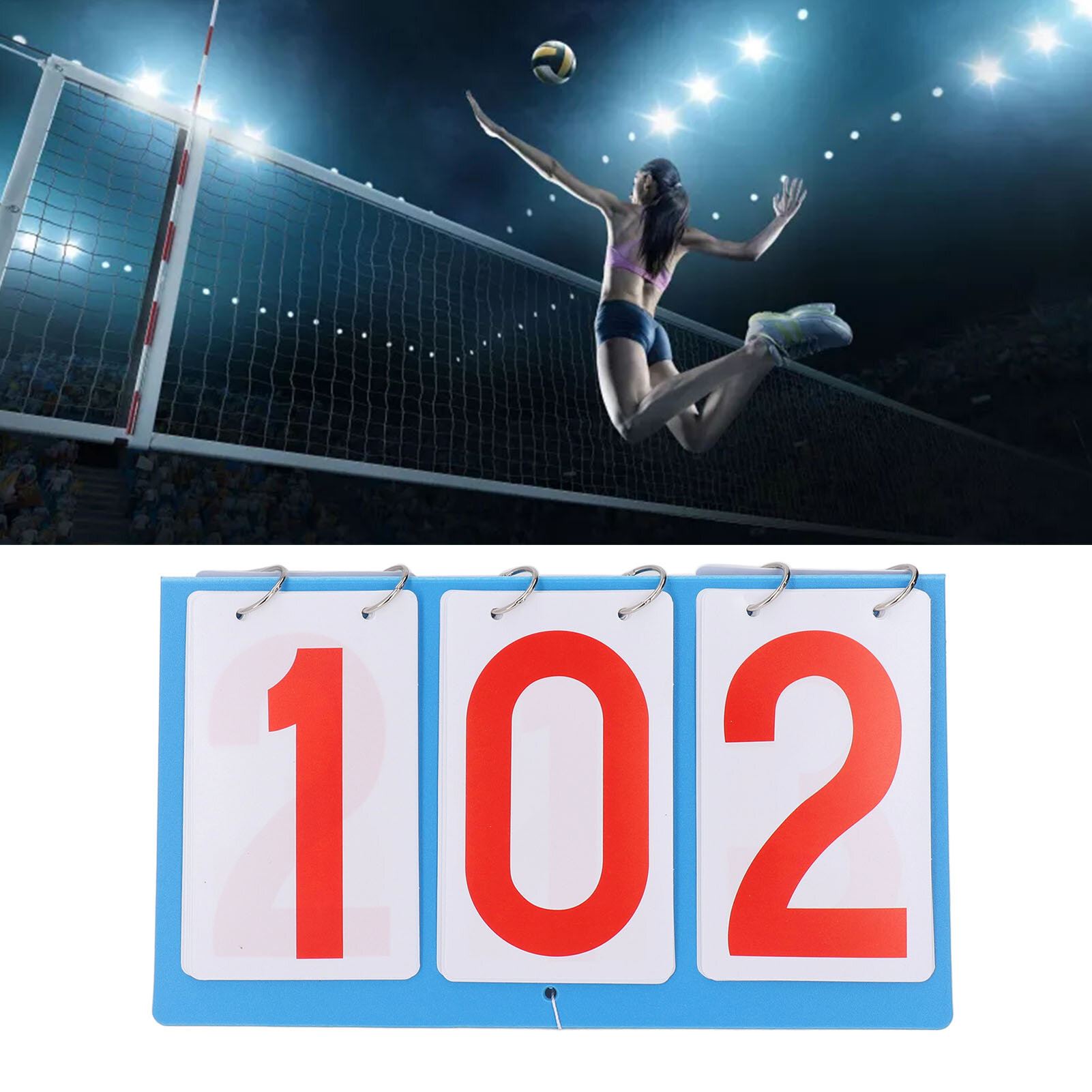 Портативное 3-значное флип-табло, многофункциональное табло для волейбола, баскетбола, настольного тенниса