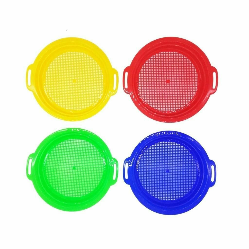 4 штуки пластиковых сит для песка, игрушки для пляжа, поиска сокровищ и строительства замков из песка