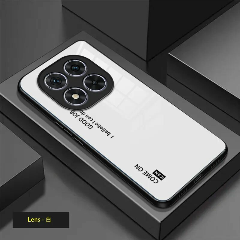 Подходит для Xiaomi Redmi Note 14 Pro 5G / 14 Pro Plus / Редми Нот 14 Про 5Г / 14 Про Плюс, защитный чехол, чехол для мобильного телефона из стеклянного материала + подарок (защитное стекло/пленка)