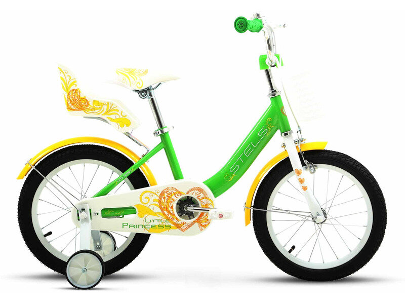 Детский велосипед Stels Little Princess 14, год 2026, цвет Зеленый