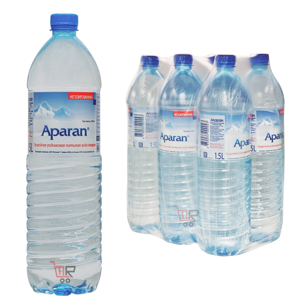 Родниковая вода высшей категории "Апаран" негазированная 1,5 л, 6 шт.