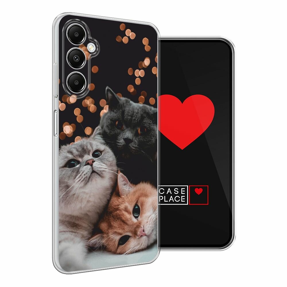 Чехол на Samsung Galaxy A05s / Самсунг Галакси A05s с принтом "Кошачьи обнимашки" — фото 1