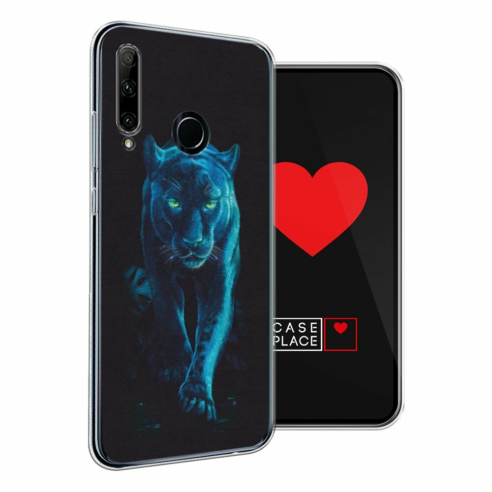 Чехол на Honor 10i/20 Lite 2019/20e/Huawei P Smart Plus 2019 / Хонор 10i с принтом "Пантера в лунном свете" — фото 1