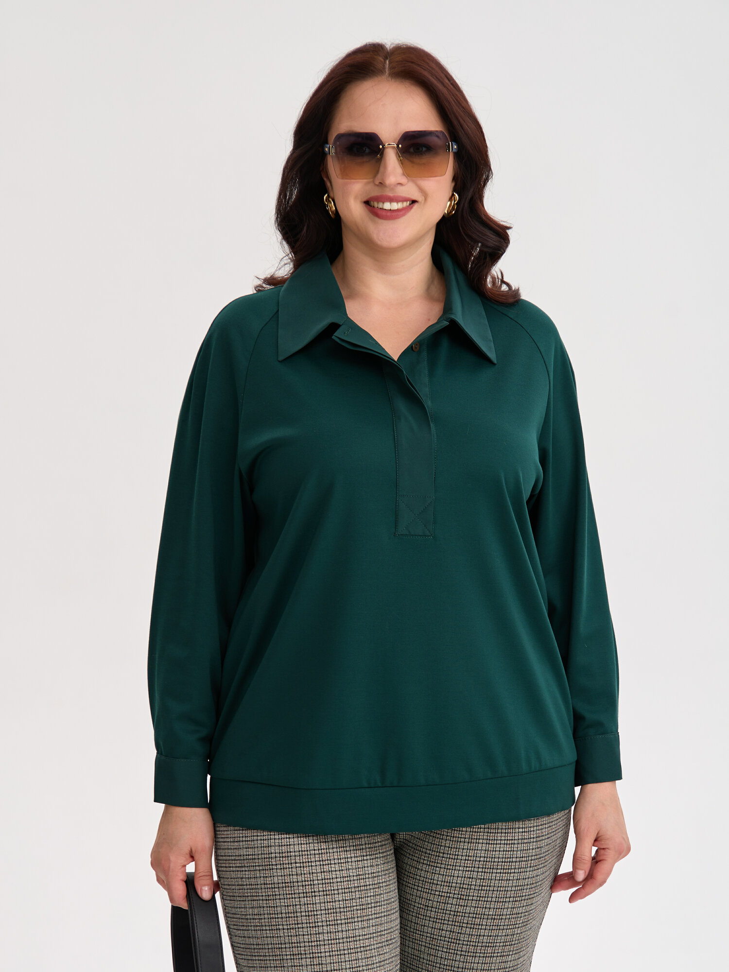 Блуза Рубашка Большие размеры