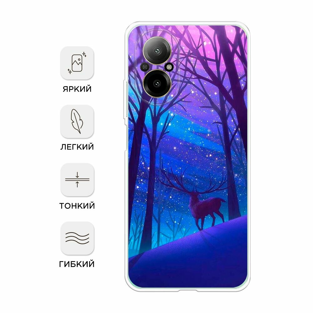Чехол на Realme C67 4G / Реалми C67 4G с принтом "Северный олень" — фото 1