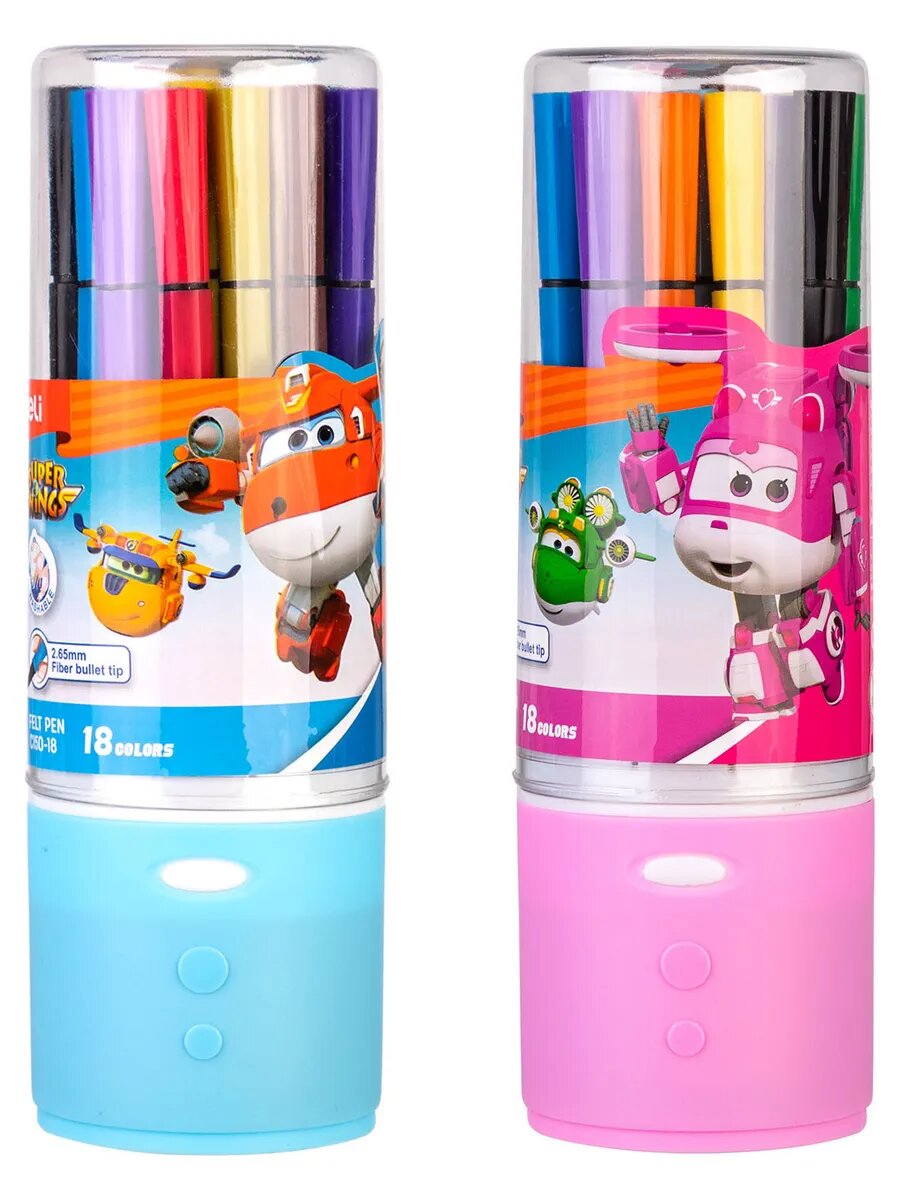 Фломастеры EC150-18 18цв. пластиковая туба