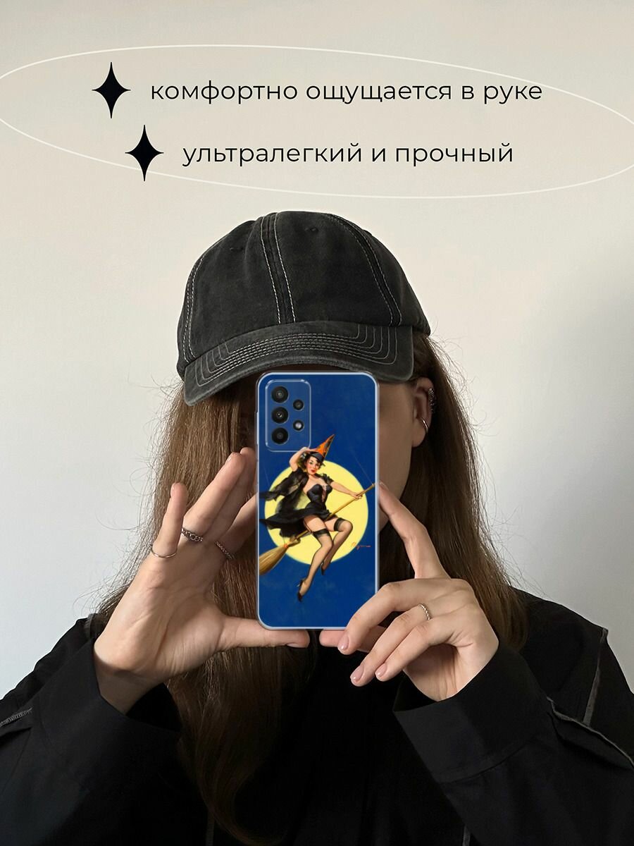 Чехол на Samsung Galaxy A23 / Самсунг Галакси А23 с принтом "Pin-Up Witch" — фото 1