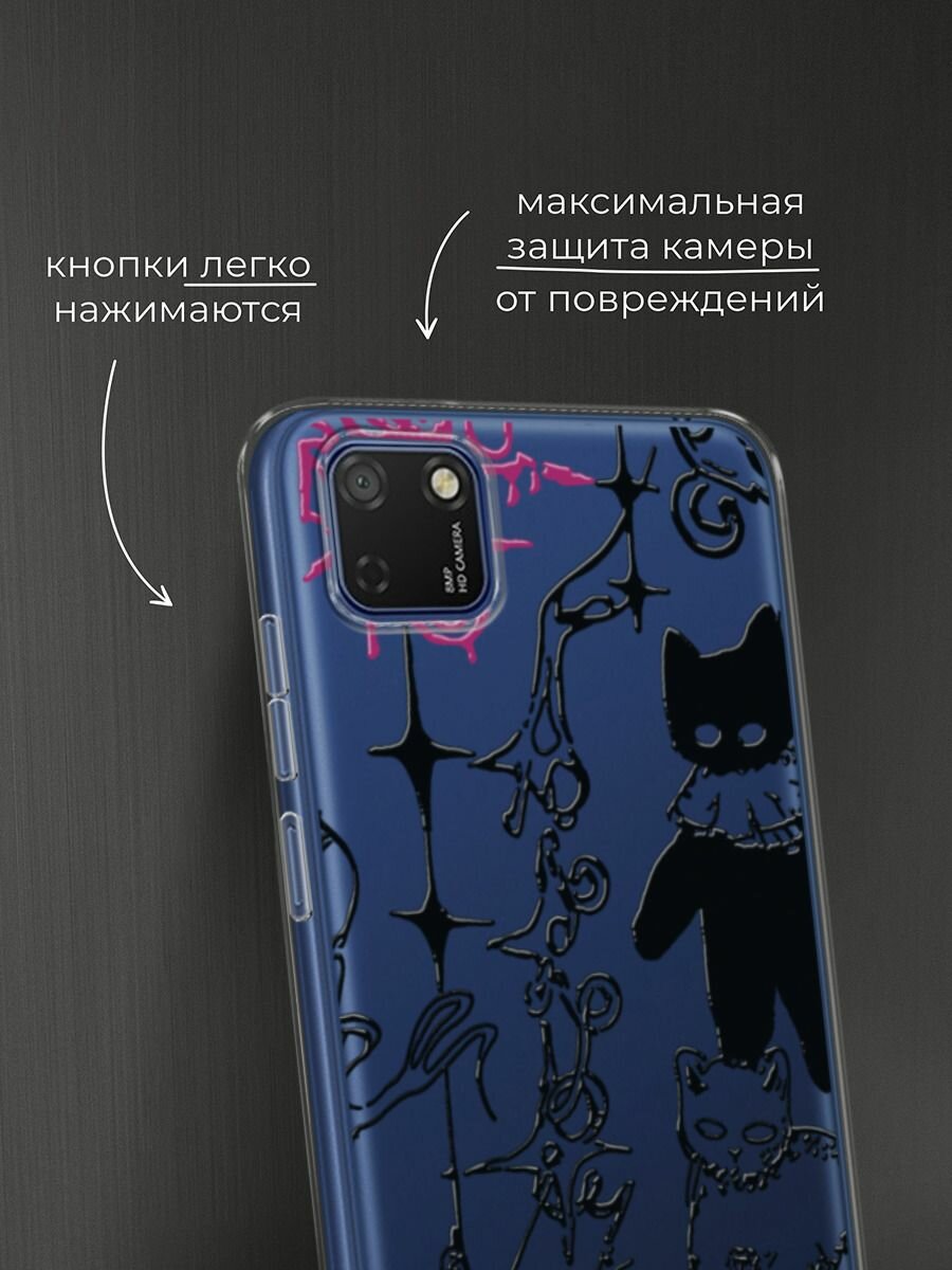 Чехол на Honor 9S/Huawei Y5p / Хонор 9S/Хуавей Y5p с принтом "Готические котики" — фото 1