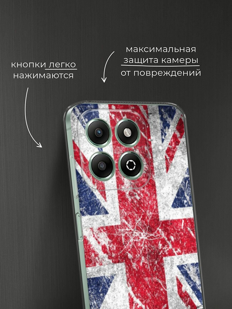 Силиконовый чехол на Honor X6b / Хонор X6b с принтом "Флаг британский" — фото 1