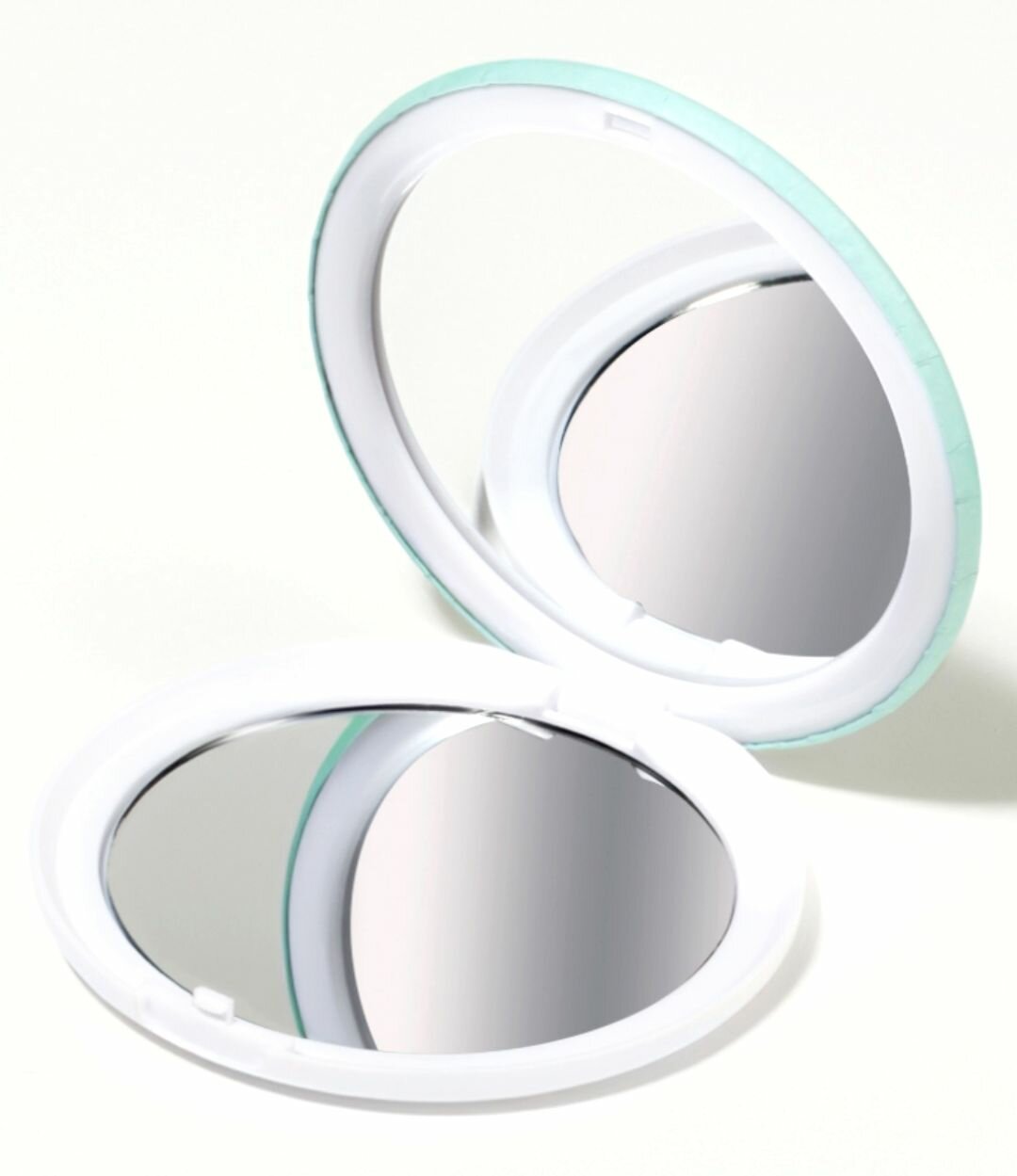 Стильное зеркало двойное складное карманное "Кис-Кис", 7,5см, рандомный выбор.