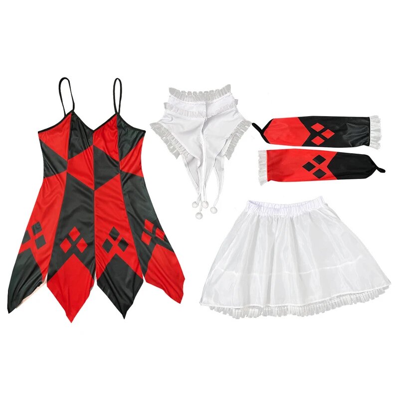 Женский карнавальный костюм клоуна из полиэстера М, Clown02