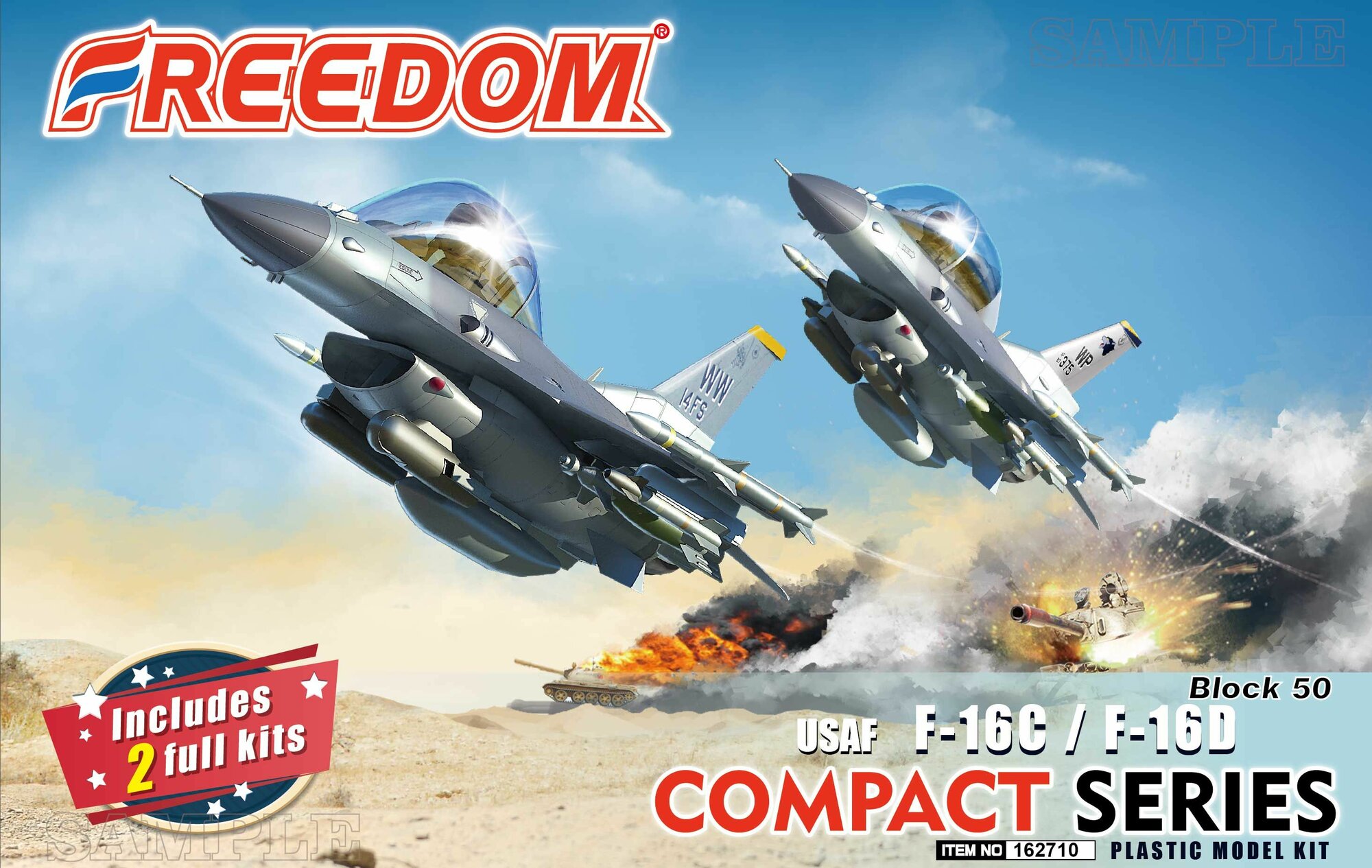 #162710 Freedom Block 50 USAF F-16C/F-16D Compact Series (2 в 1) сборная модель самолета