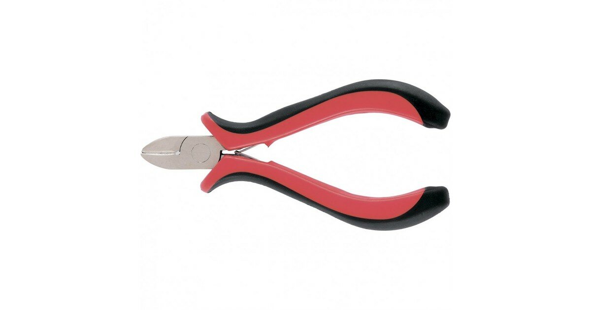 Бокорезы NWS, 021F-OW-79-130, для металла, двухкомпонентные рукоятки, черные/красные 130 мм