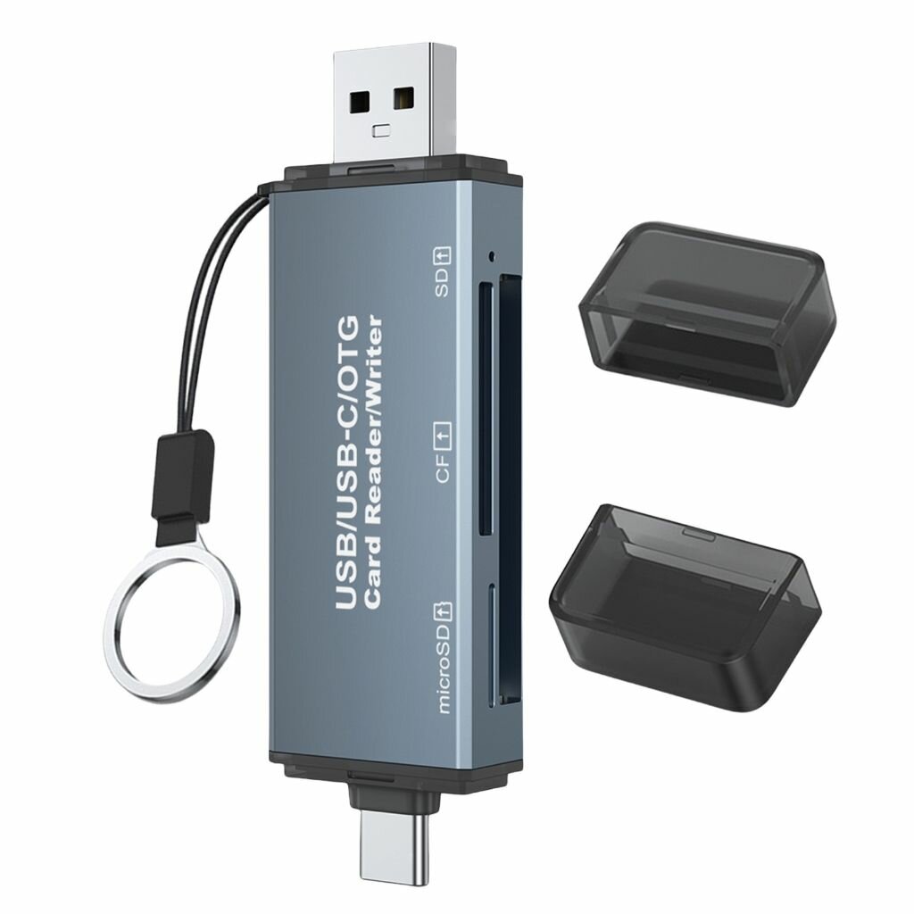 Картридер 3 в 1 Type-C OTG для CF/SD/TF